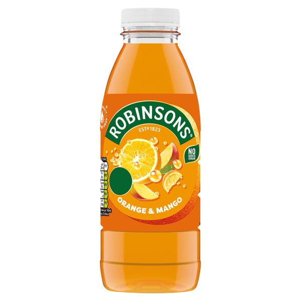 Britvic Robinsons Ready to Drink Orange & Mango Juice Drink 500ml (12 Pack)