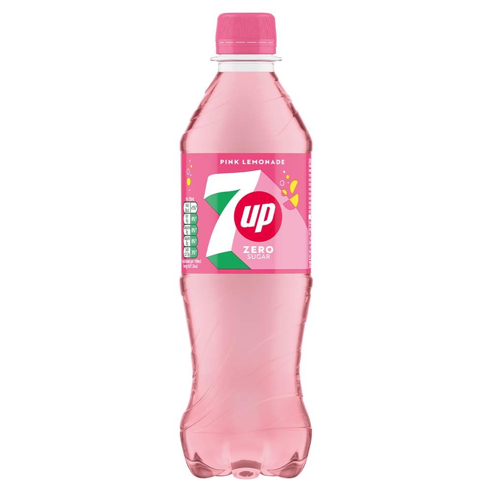Britvic 7Up Zero Pink Lemonade Bottle 500ml (24 Pack)