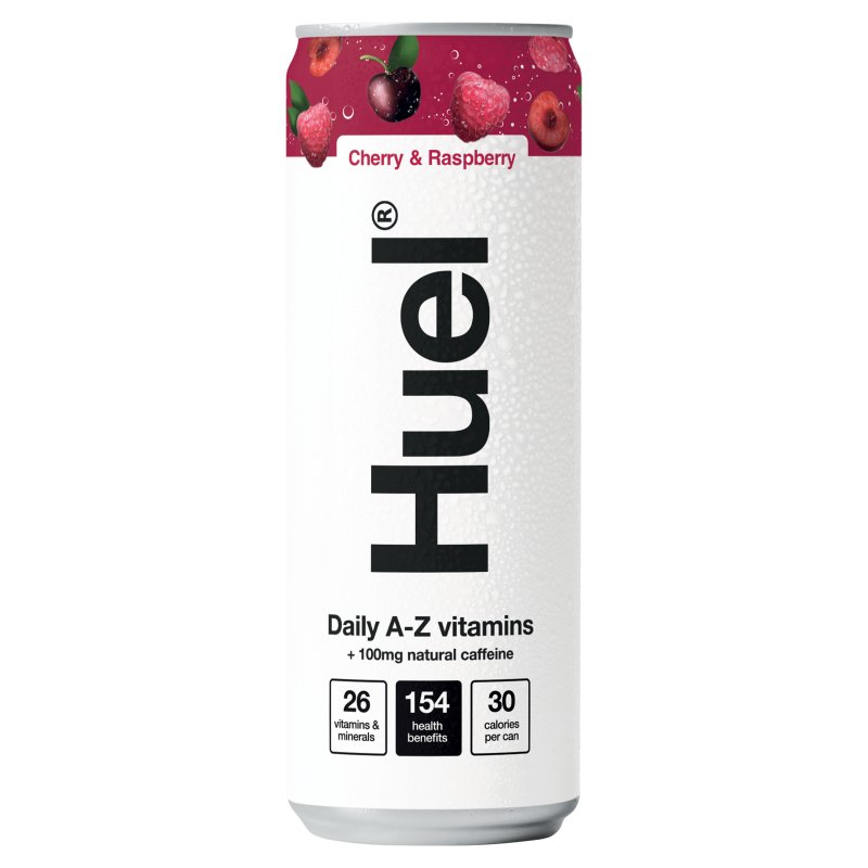 Huel Vitamin Cherry & Raspberry Sparkling Water Can 330ml (12 Pack)
