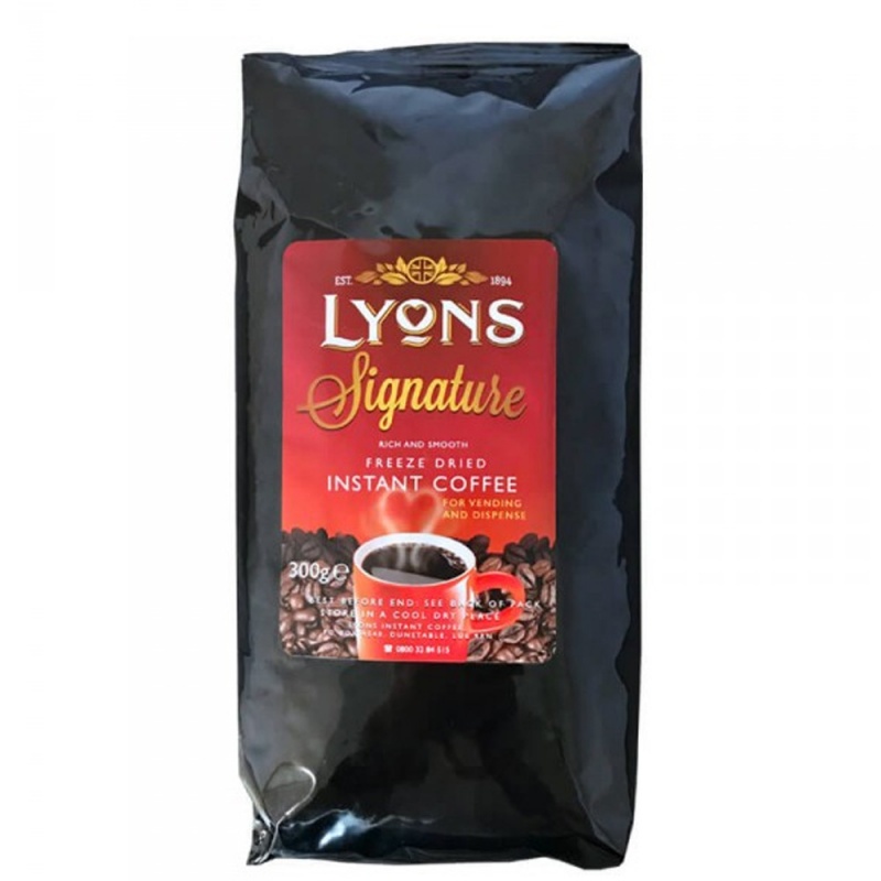 Lyons Signature Decaffeinated Freeze Dried Instant Coffee 300G (10 Pack)