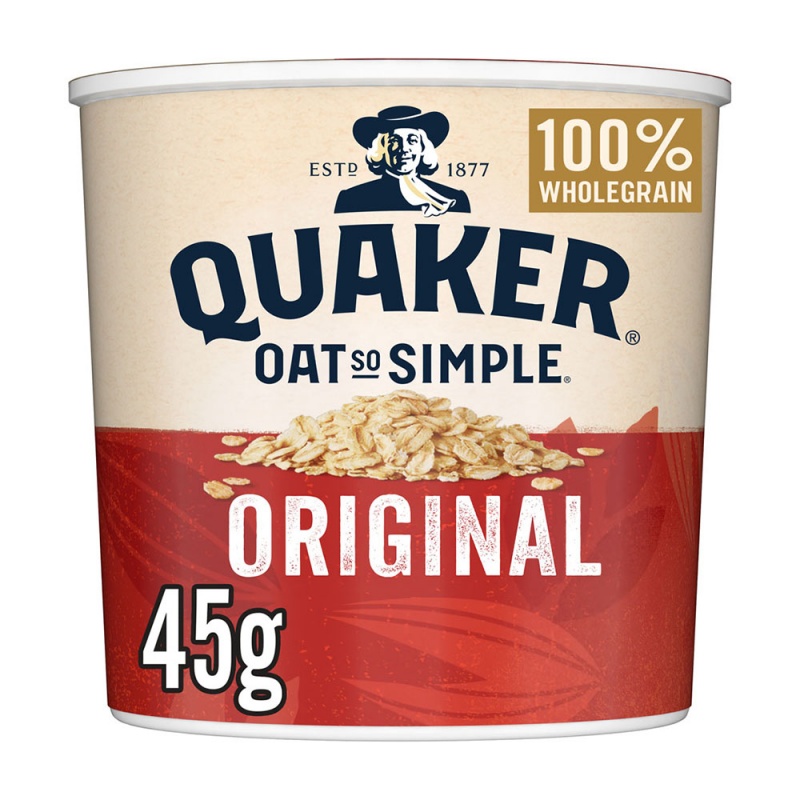 Quaker Oat So Simple Original Porridge Pot 45G (8 Pack)