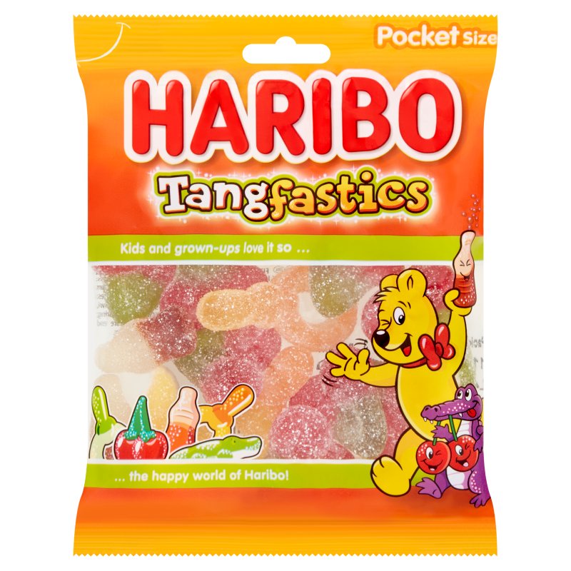 Haribo Tangfastics Pocket Size 90G Bag (24 Pack)