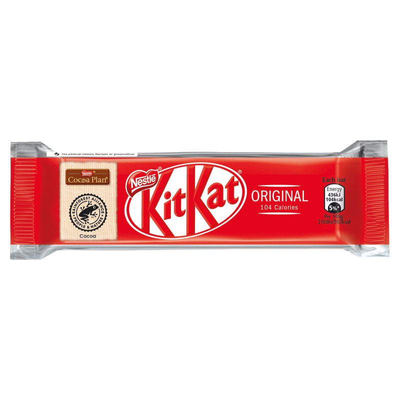 Nestle Kit Kat 2 Finger Milk Chocolate Biscuit Bar 20.7g (72 Pack)